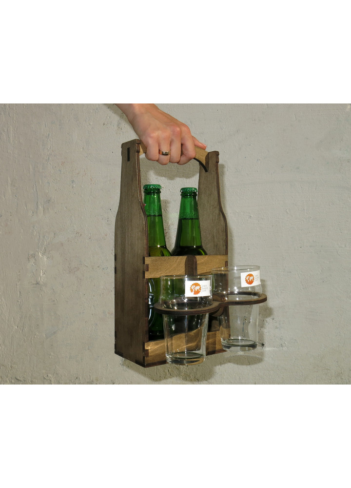 Подарочные пивные бокалы 2 шт с ящиком под пиво BEER BOX| Capsboard.com